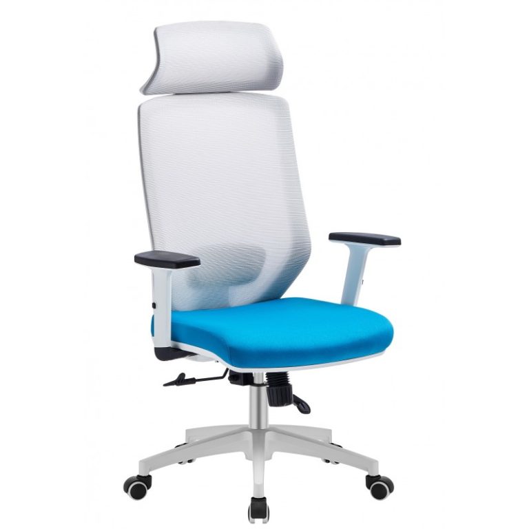 ≫ Silla de oficina Clayton Blanca ⊛ AulaMobel. Transporte Gratuito.