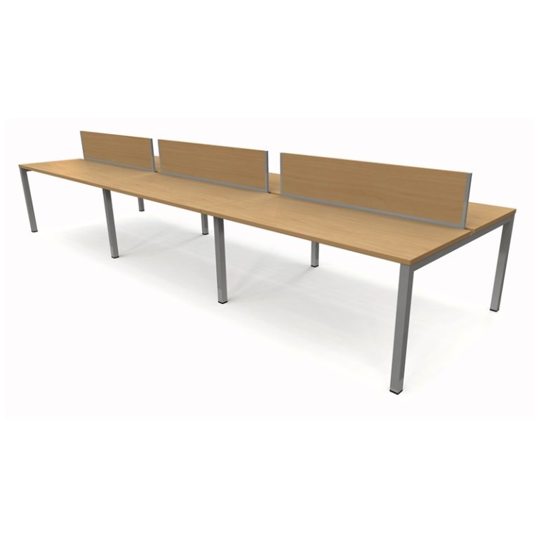 ️Mesa Bench para oficina Alfa 6 puestos Coworking Aulamobel