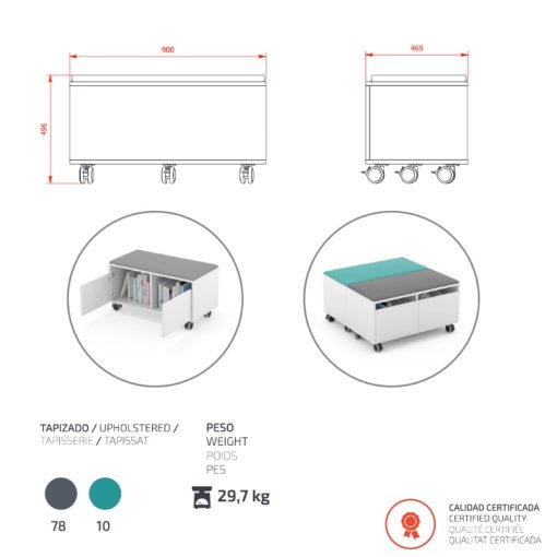 Grada Modular Mini Move - Aulas de Emprendimiento